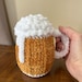 Bottoms up Beer Mug, St Patricks Day Drink, Handmade Lager With Foam ...
