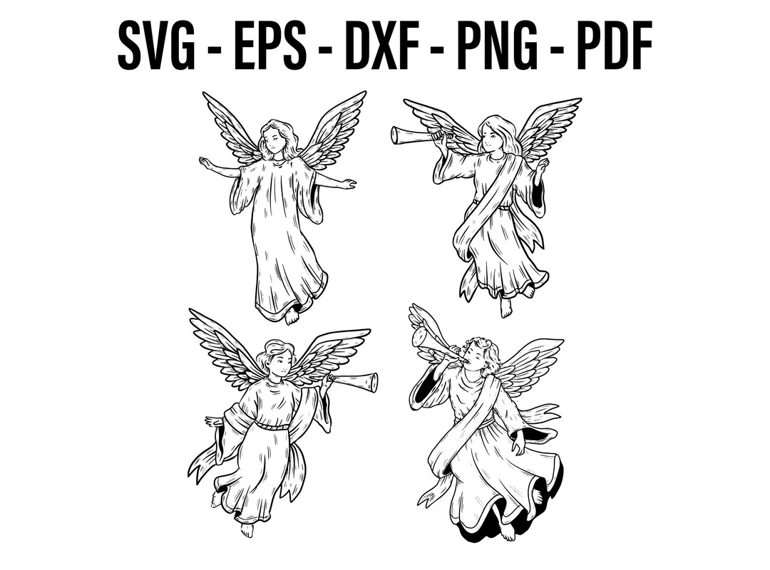 Angel Svg Png Circut File Cut and Print Ready - Etsy UK