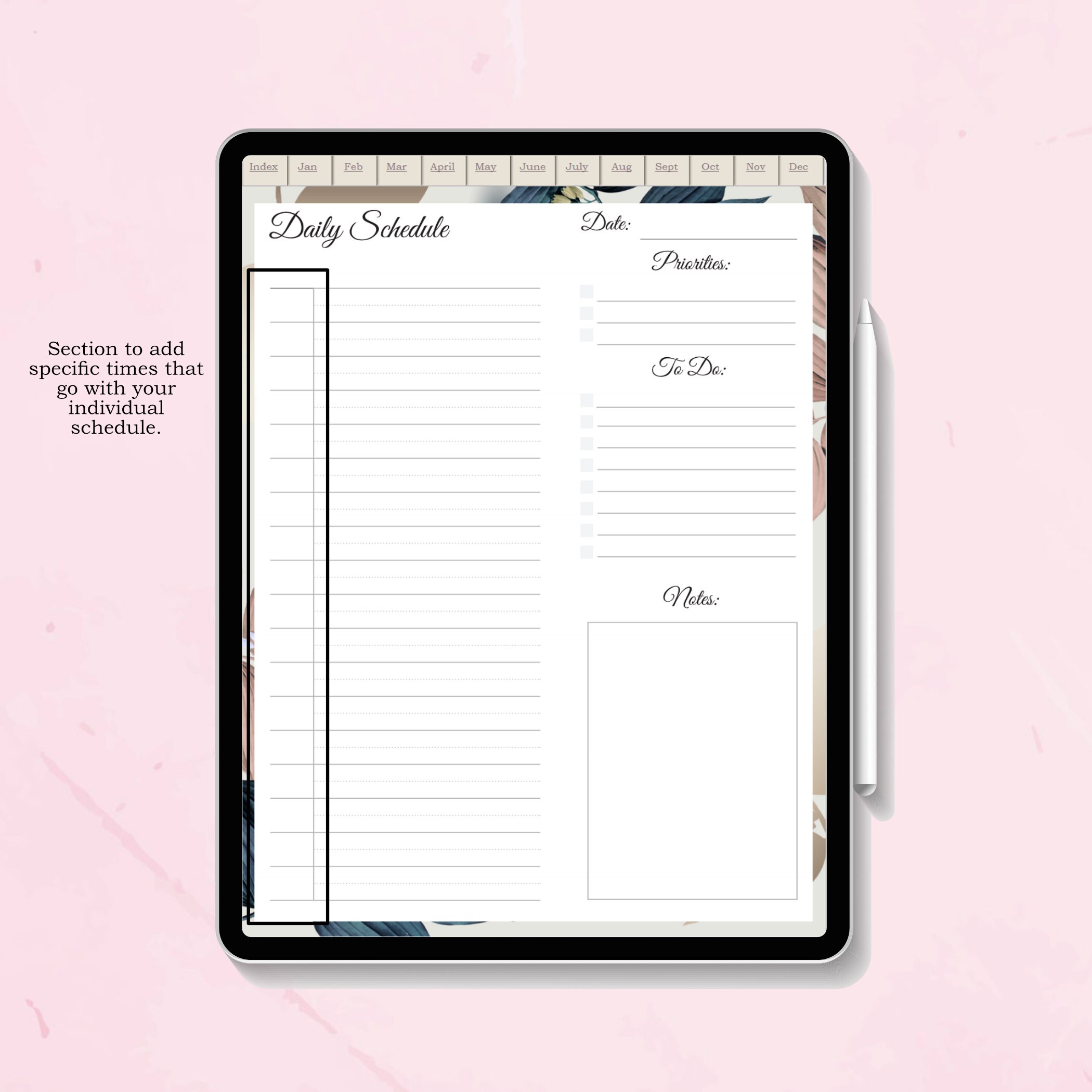 Onenote Digital Planner - Rose Gold - Vertical - *HYPERLINKED ...