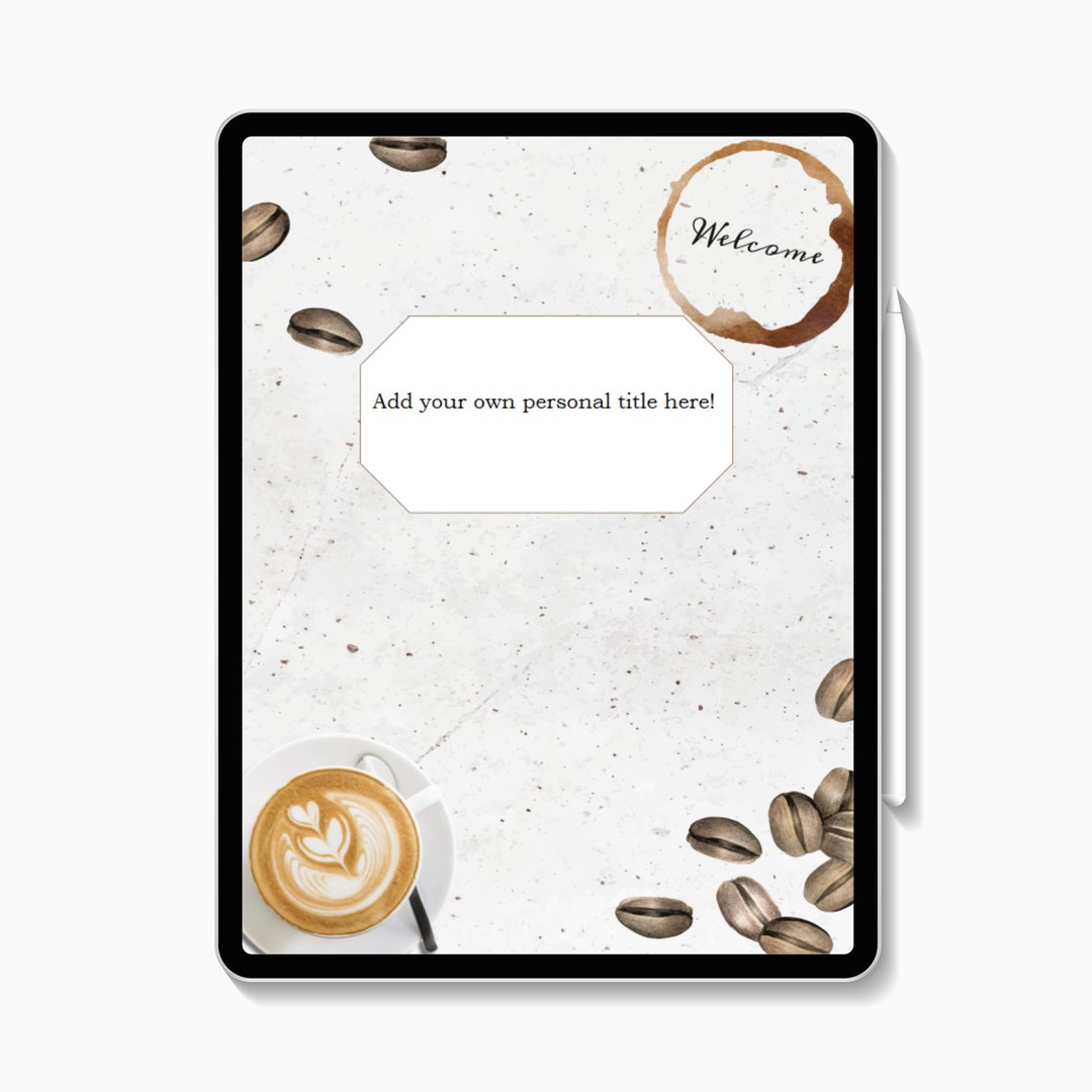 Onenote Digital Planner - Coffeeholic - Vertical - *HYPERLINKED ...