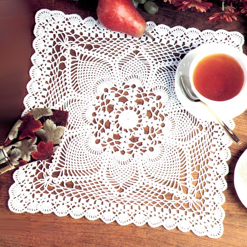 Square Crochet Doily - Etsy