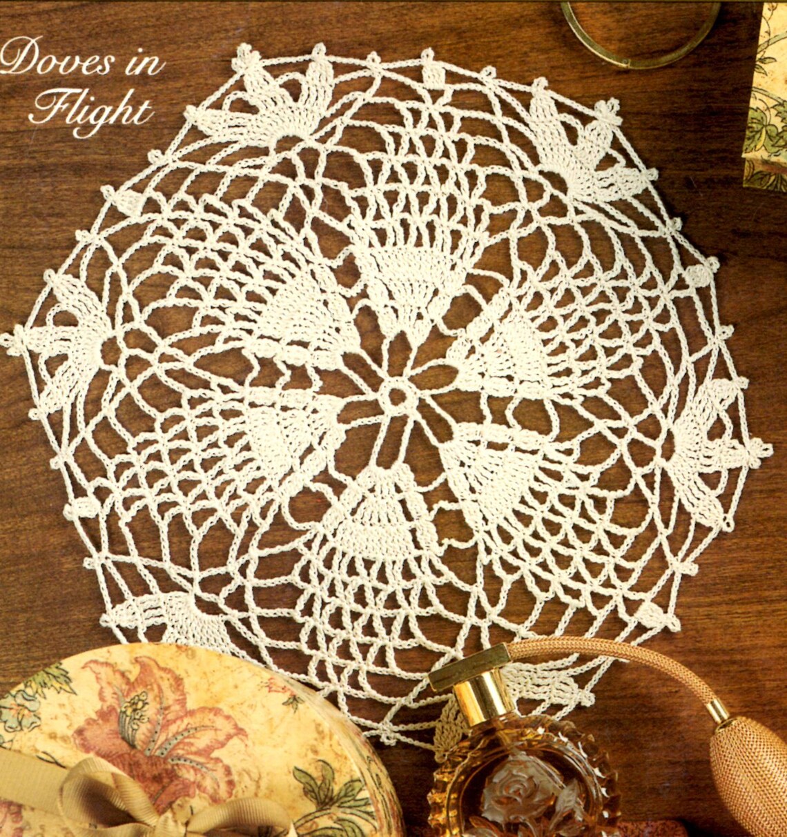 Doves in Flight - Dainty Doilies Pattern. Approx: 11". PDF Download. - Etsy