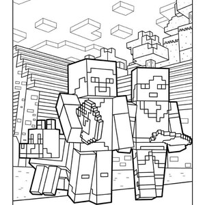 150 Coloring Pages of Minecraft - Characters and Scenes – Kid’s Party ...