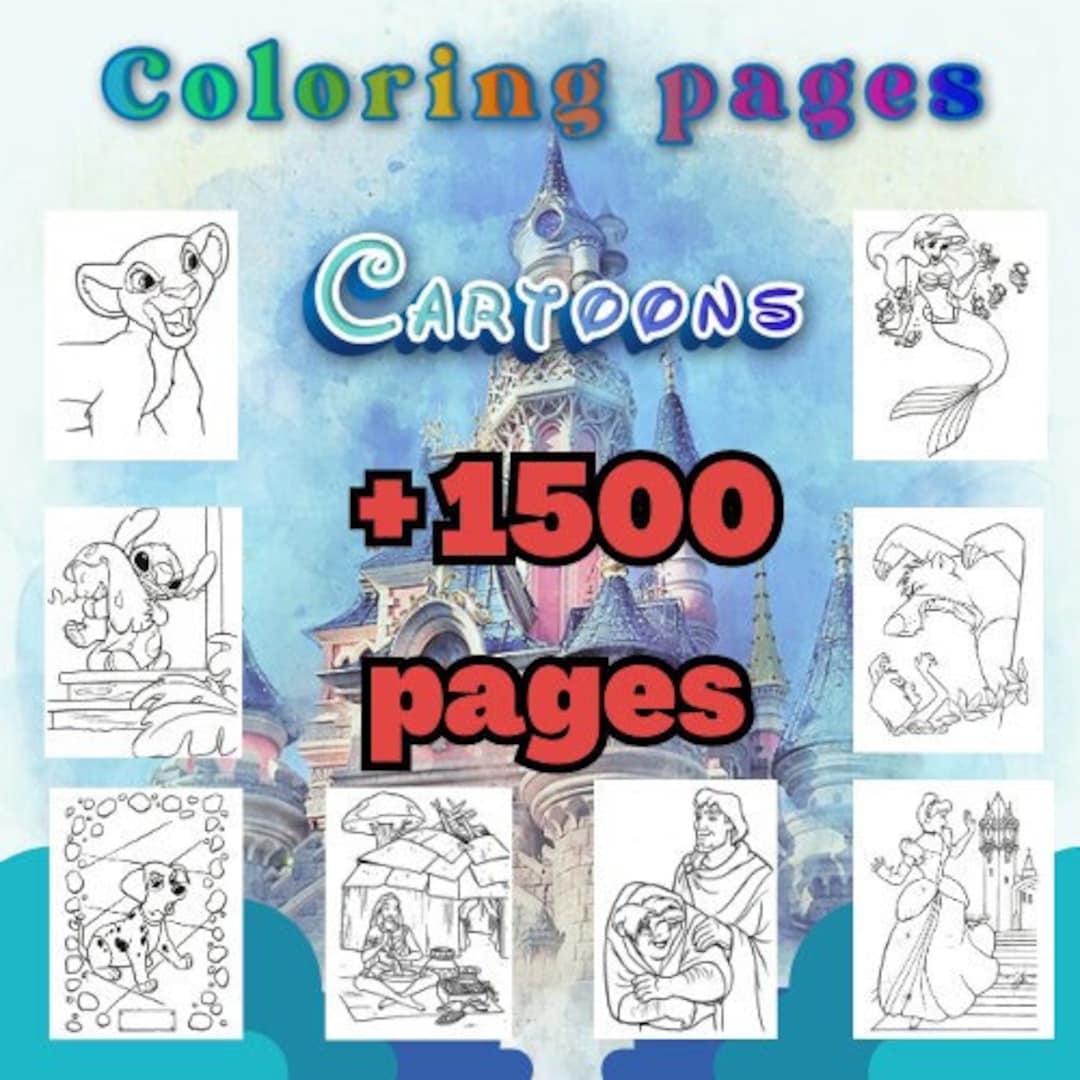 1500+ Kids Coloring Pages - Cartoon Characters - Toddler Busy Book ...