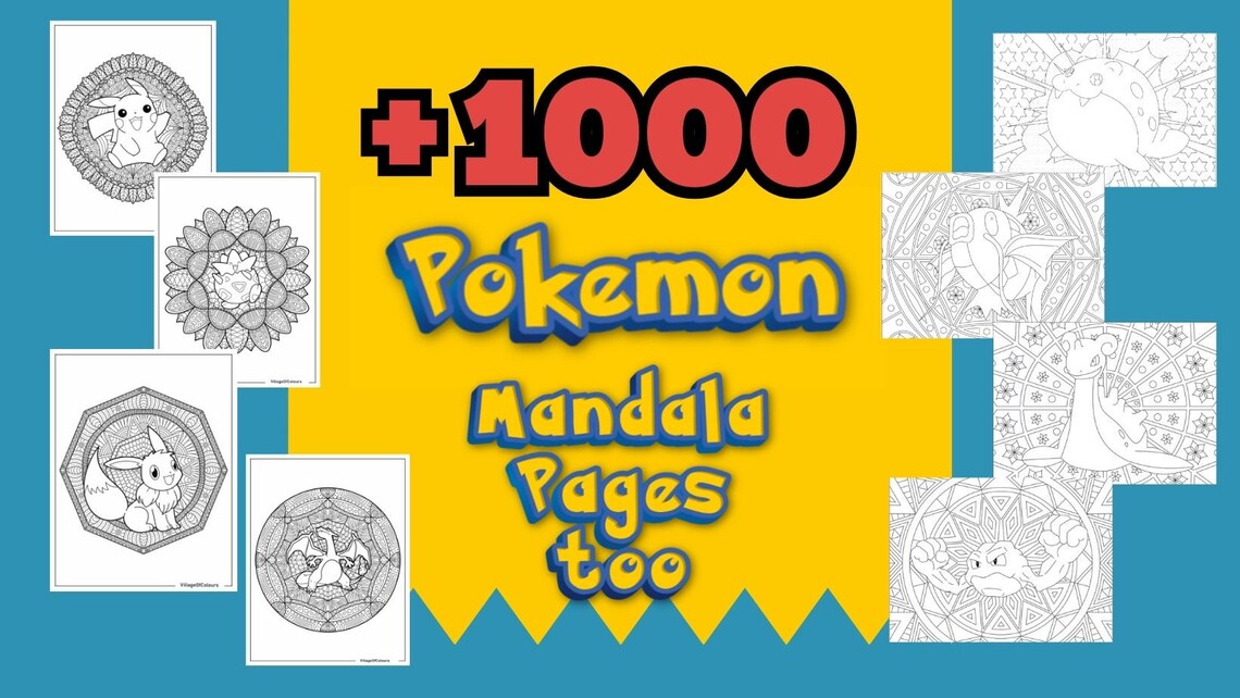 1000 Pokemon Coloring Pages | Mandala Color Pages | Kid Coloring Pages ...