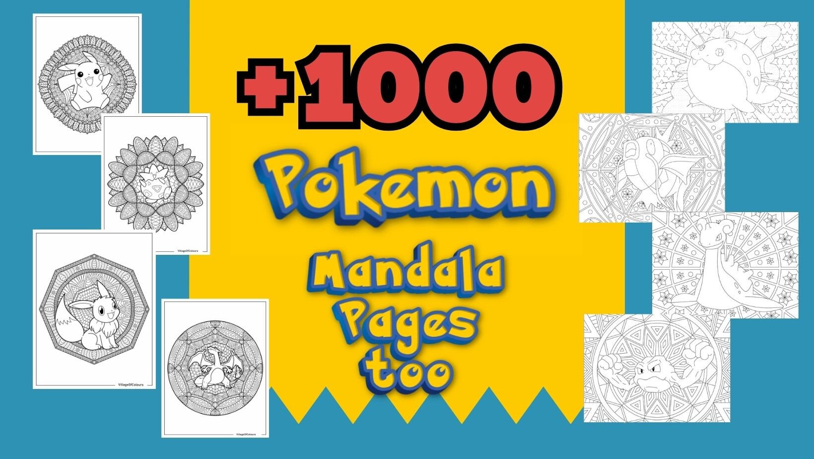 1000 Pokemon Coloring Pages | Mandala Color Pages | Kid Coloring Pages ...