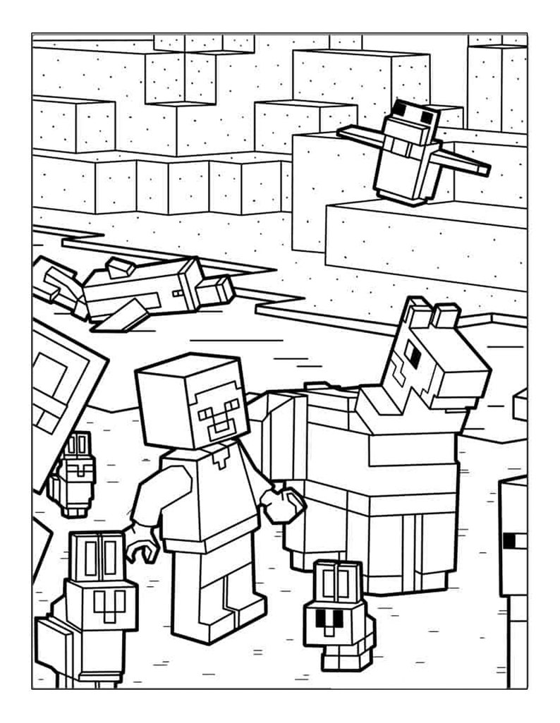 150 Coloring Pages of Minecraft - Characters and Scenes – Kid’s Party ...