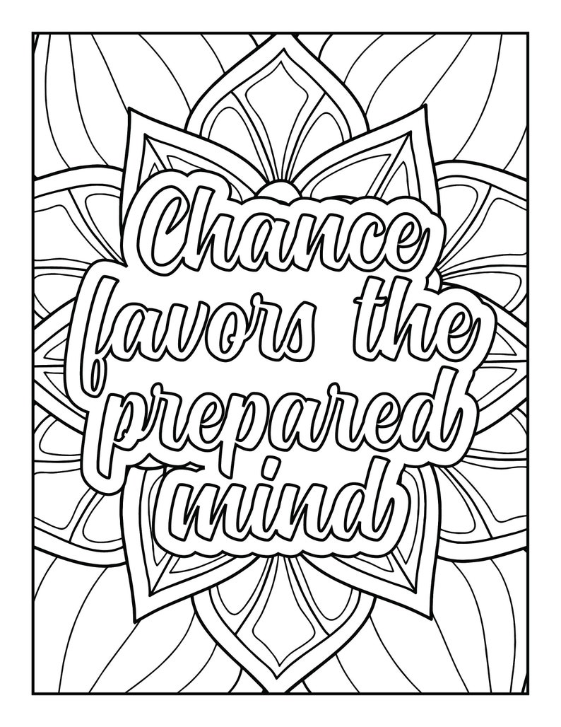 250+ Motivational Quotes Coloring Pages: Floral Mandalas (PDF Pattern ...