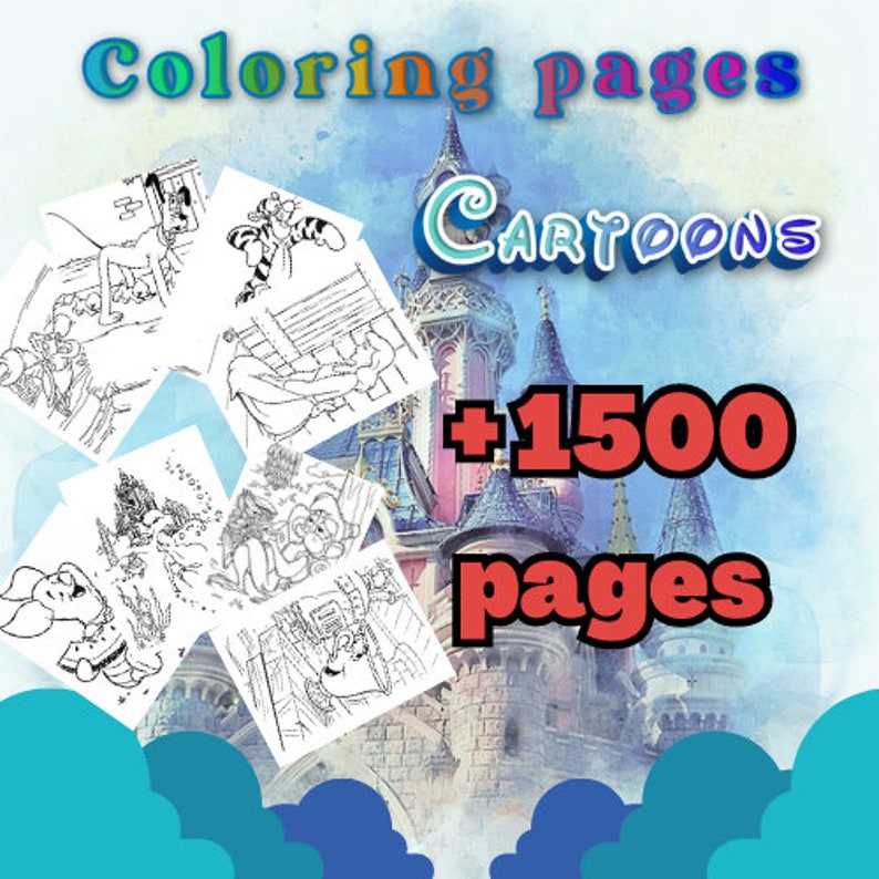 1500+ Kids Coloring Pages - Cartoon Characters - Toddler Busy Book ...
