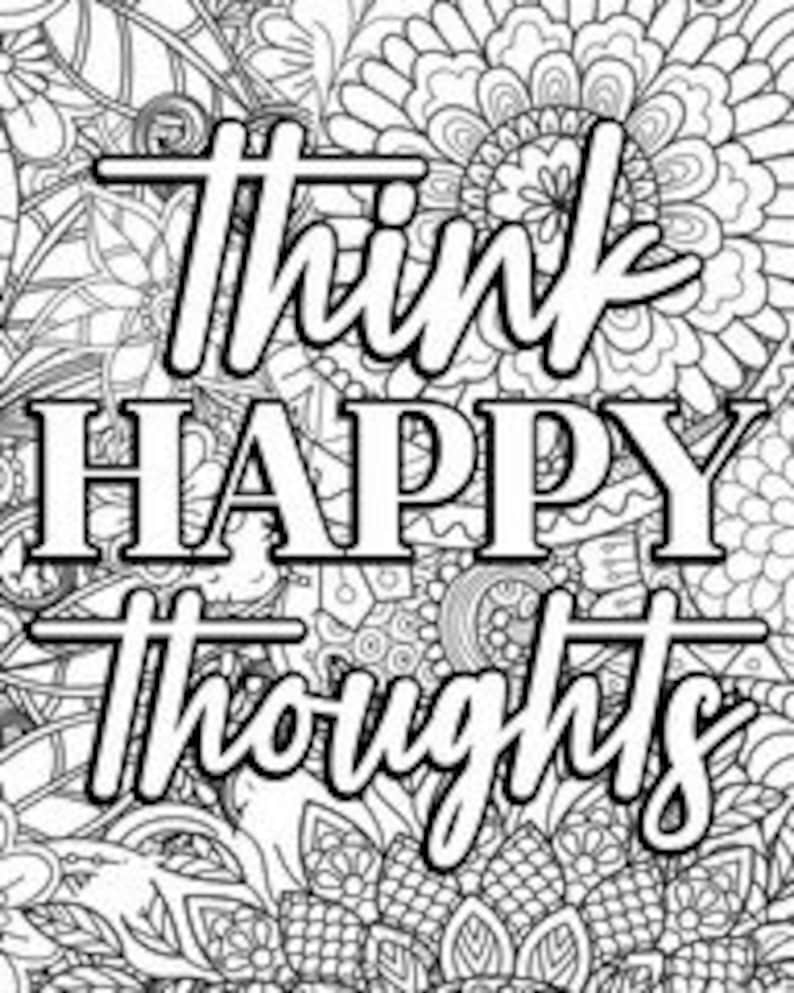 500 Adult Motivational Quotes Coloring Pages for Mental Health and ...