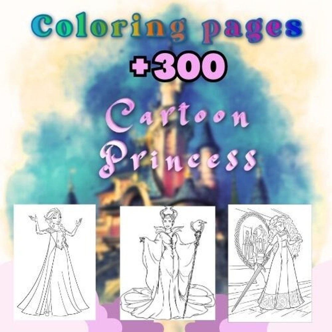 300 CARTOON MIX Coloring Pages / A4 Format for Children's Creativity ...