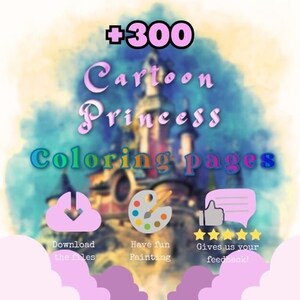 300 CARTOON MIX Coloring Pages / A4 Format for Children's Creativity ...