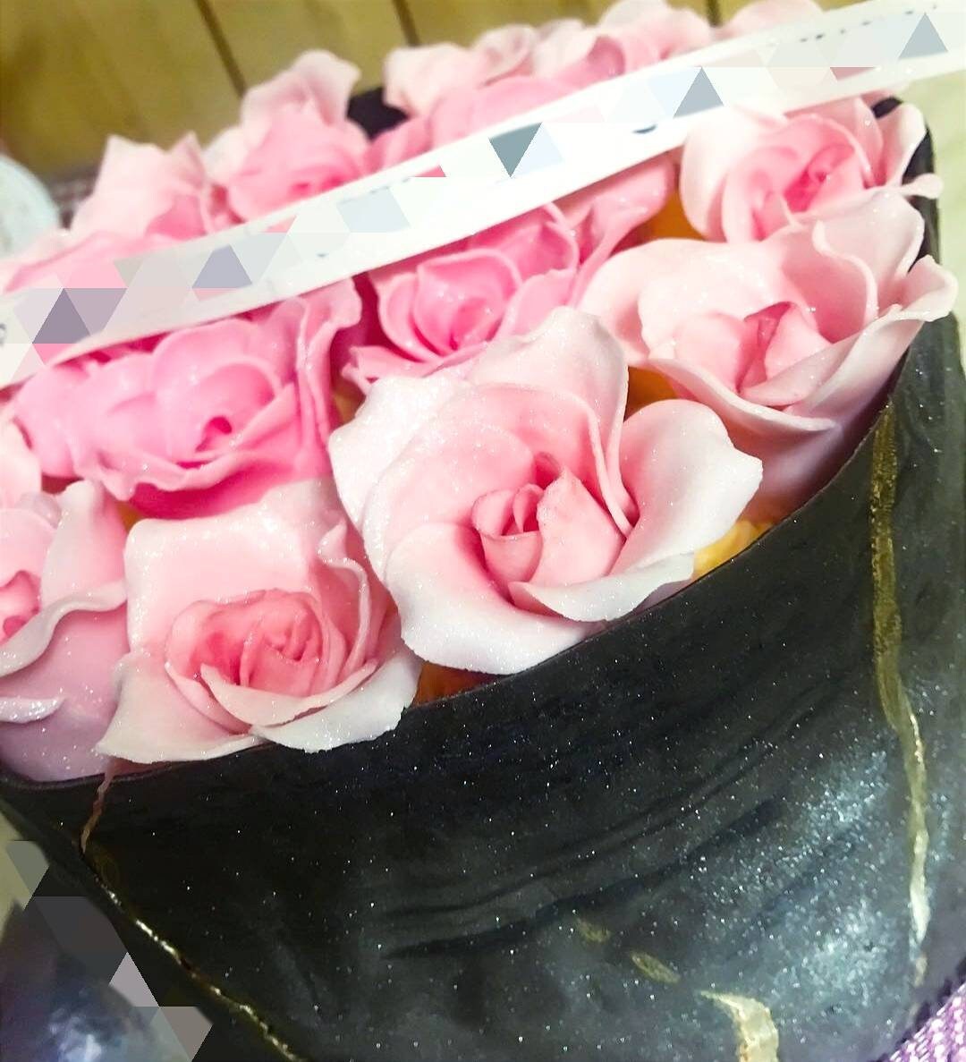 Handmade Edible Roses Flowers Sugarpaste Toppers-cake/cupcake-valentine ...