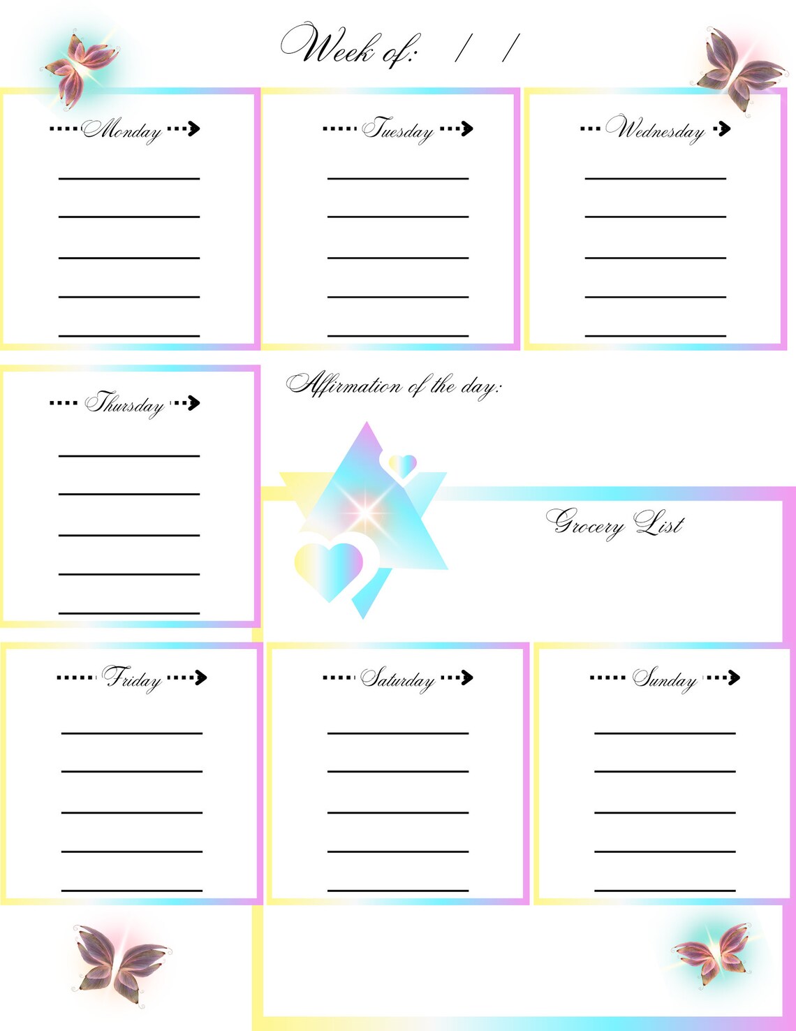 18 Planner Page Template Bundle From the 2024 Fairy Planner Collection - Etsy