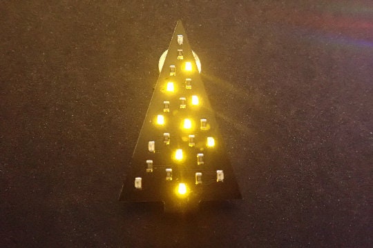 LED Flashing Christmas Tree Pin Badge - Etsy