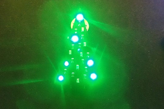 LED Flashing Christmas Tree Pin Badge - Etsy