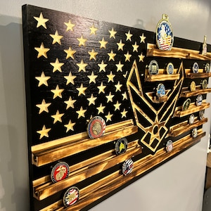 United States Air Force (USAF) Coin Holder Display Flag - Etsy