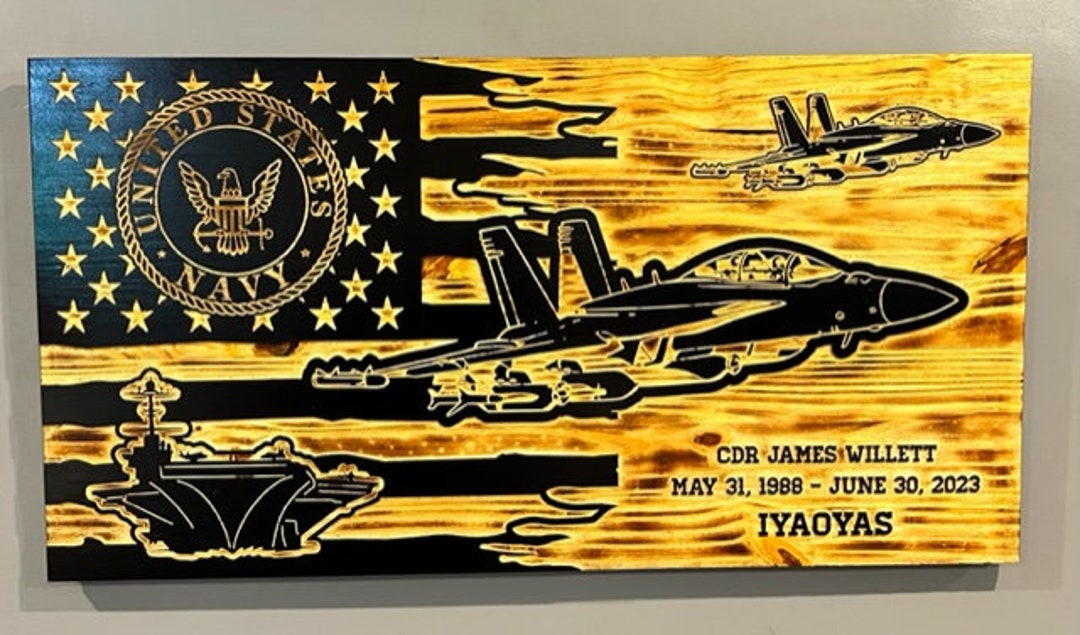 Custom Army Navy Air Force Marine Coast Guard Aircraft Wooden Flags