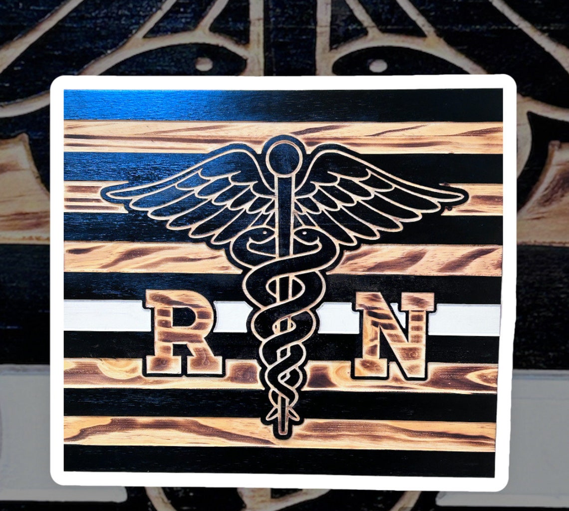 Rustic Nurse "rn" American Flag - Etsy