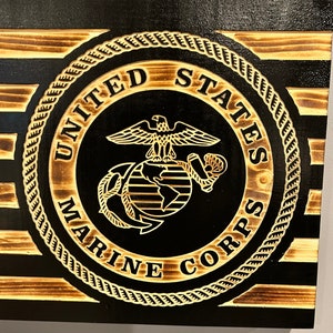 Rustic United States Marine (USMC) Dog Tag Flag - Etsy