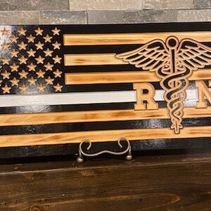 Rustic Nurse "rn" American Flag - Etsy