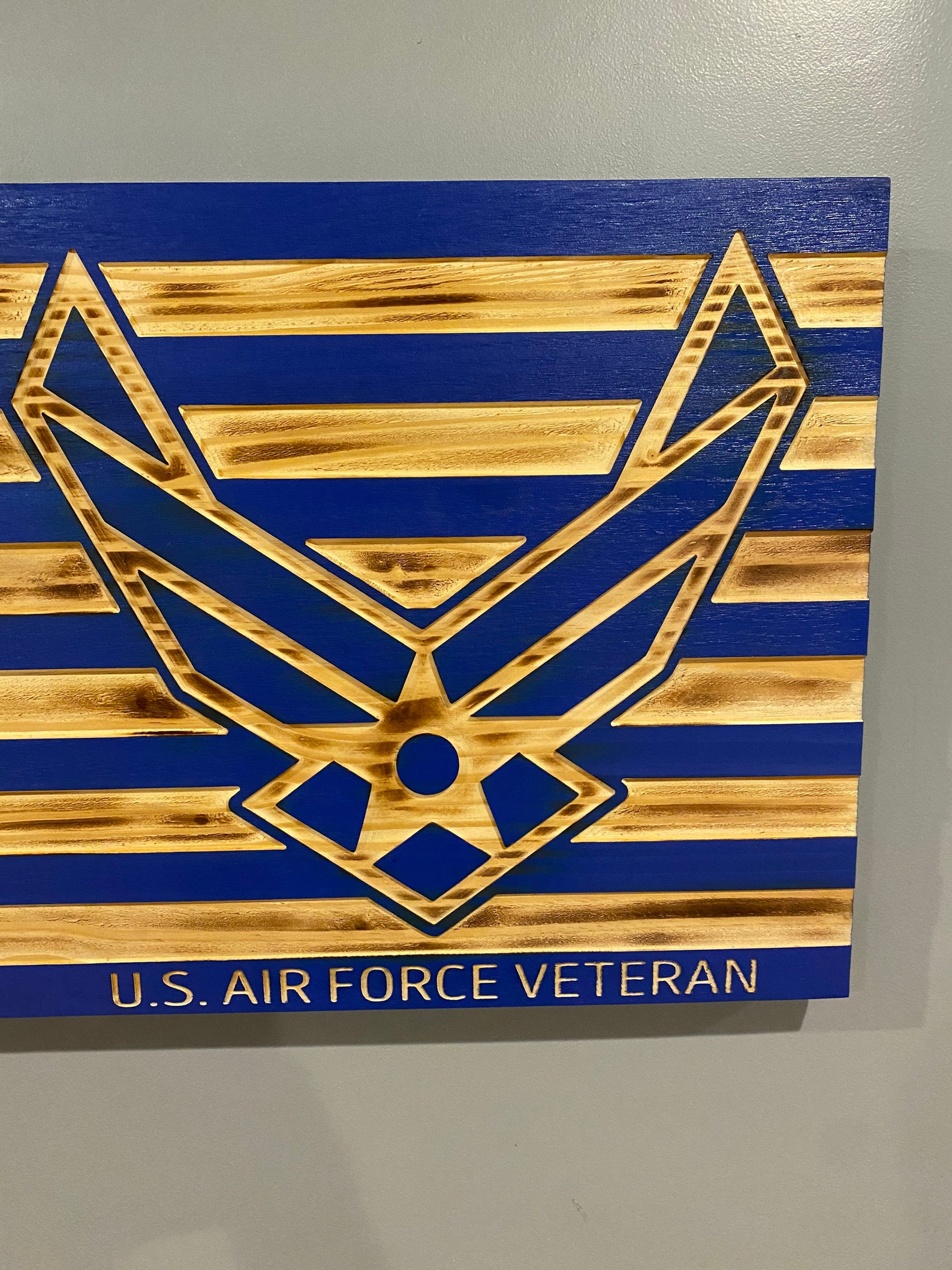 Rustic Wooden Air Force American Flag - Etsy