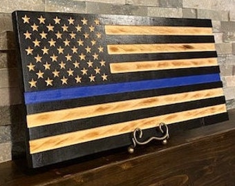 Wooden Flag Police - Etsy