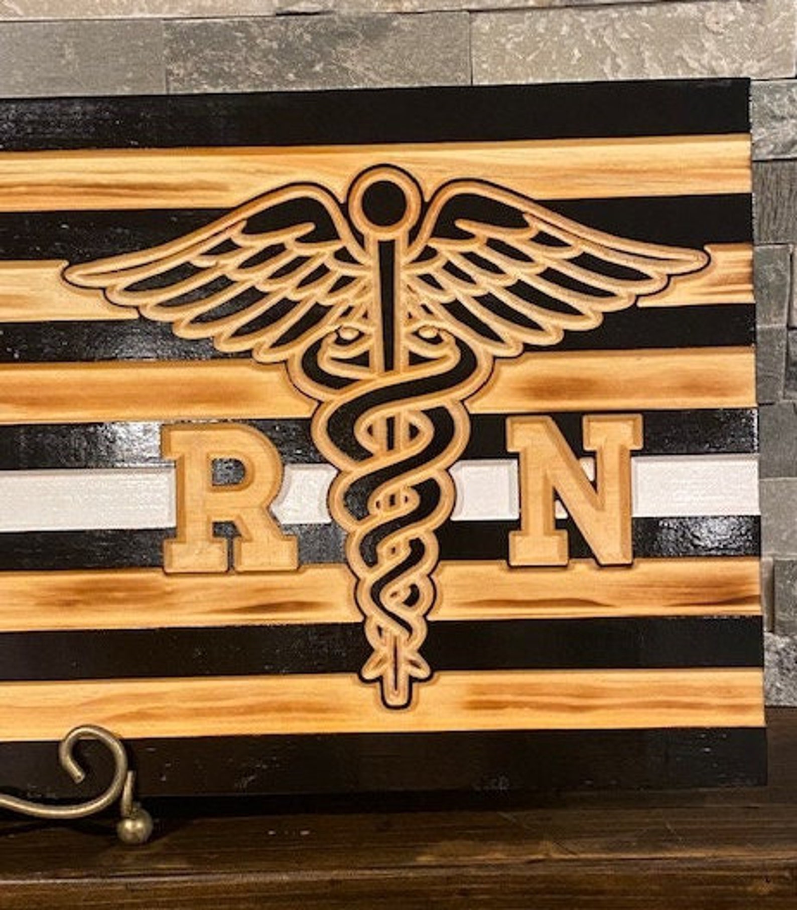Rustic Nurse rn American Flag - Etsy