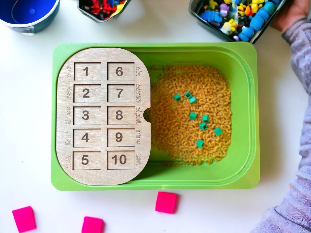 Number Counting Sensory Bin Insert Kids Learning Activity - Etsy