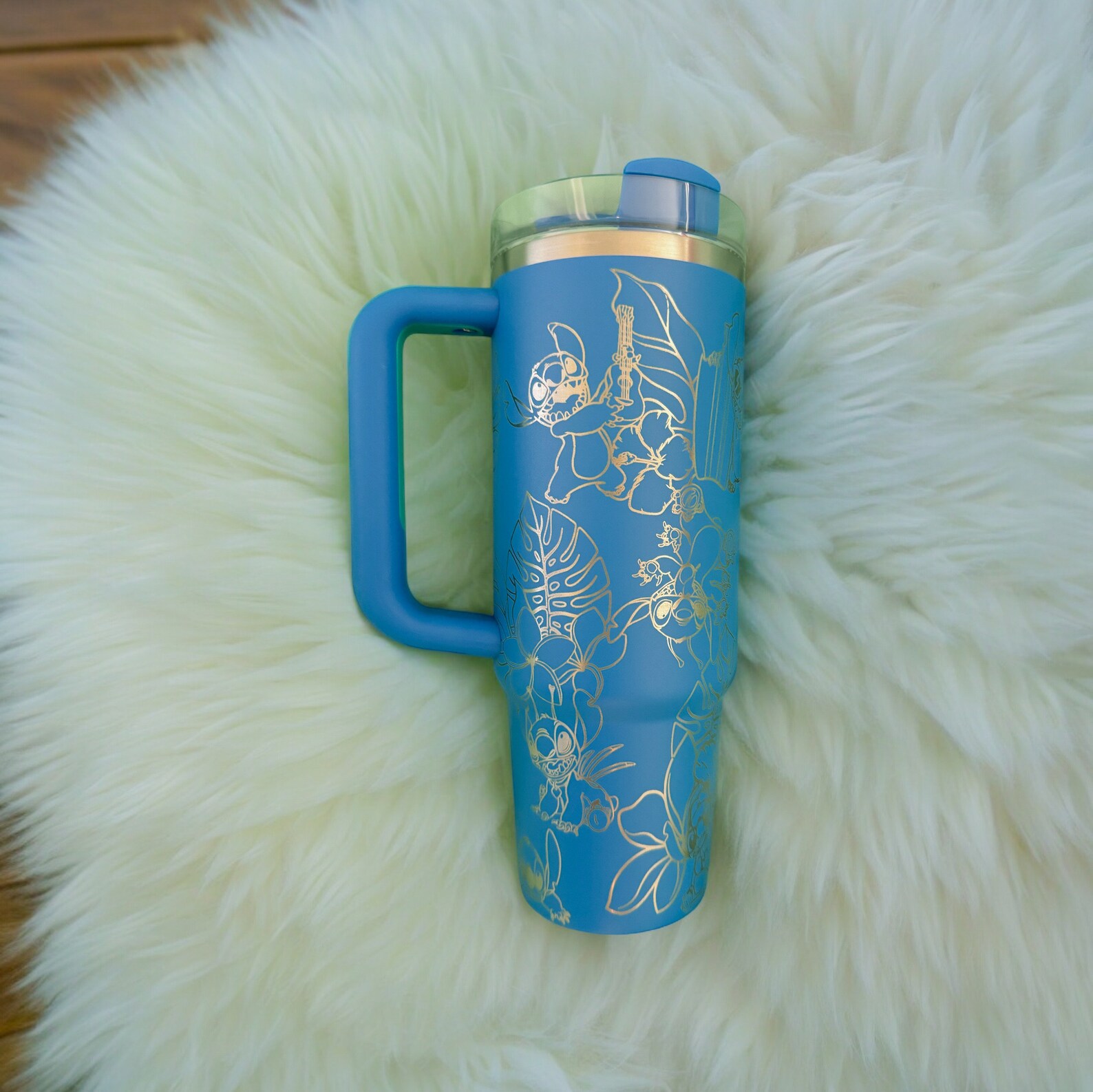 Engraved Stitch Stanley Tumbler: Tropical 40 Oz Quencher - Etsy