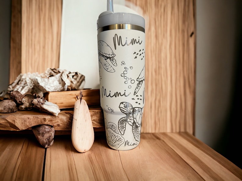 Sea Turtle 40 Oz Stanley Engraved Tumbler Engraved Stanley Engraved ...