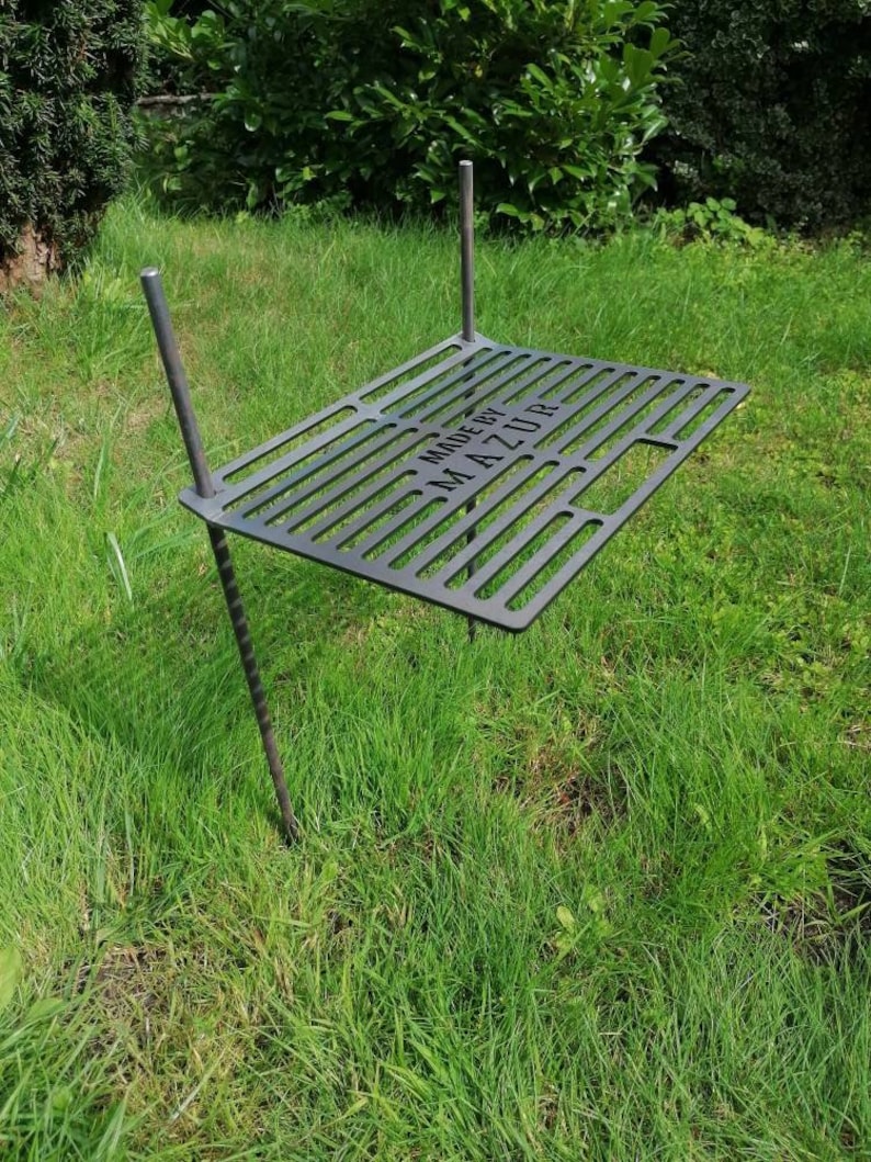 Metal Campfire Cooking Grill Bushcraft Survival Fire Pit Outdoor ...