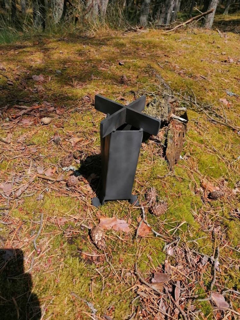 Rocket Stove Grill Bbq Bushcraft Survival Outdoor Cooking Fire Pit - Etsy
