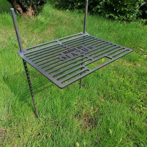 Metal Campfire Cooking Grill Bushcraft Survival Fire Pit Outdoor ...