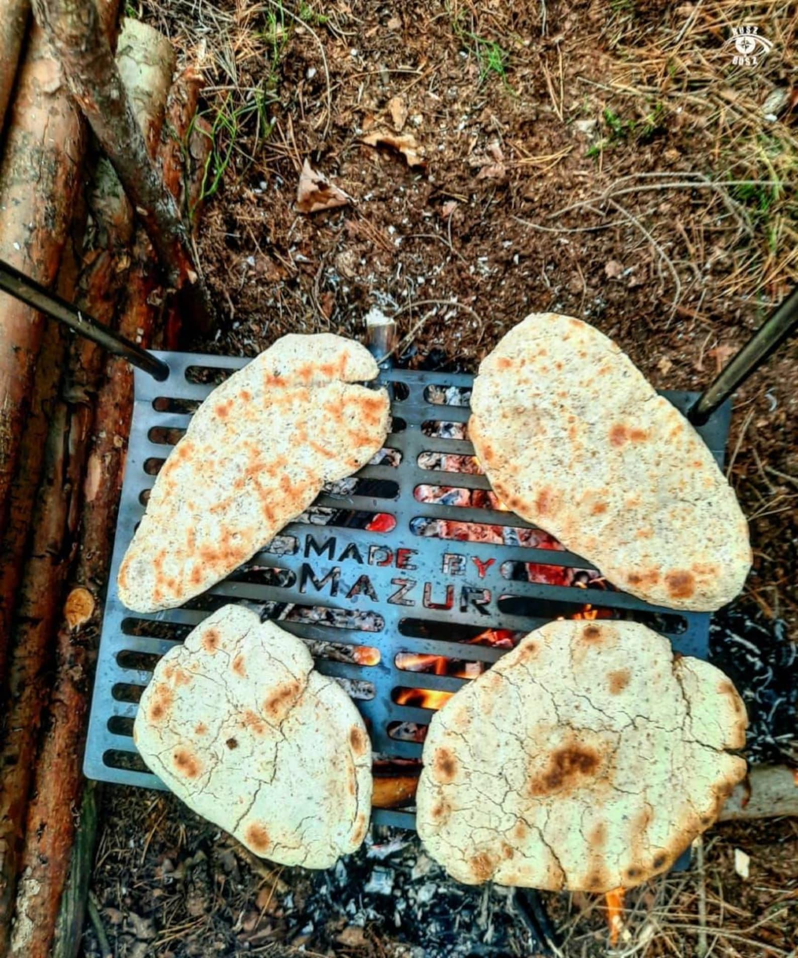 Metal Campfire Cooking Grill Bushcraft Survival Fire Pit | Etsy