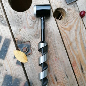 Bushcraft Scotch Eye Auger Hand Drill, Primitive Woodworking Tool for ...