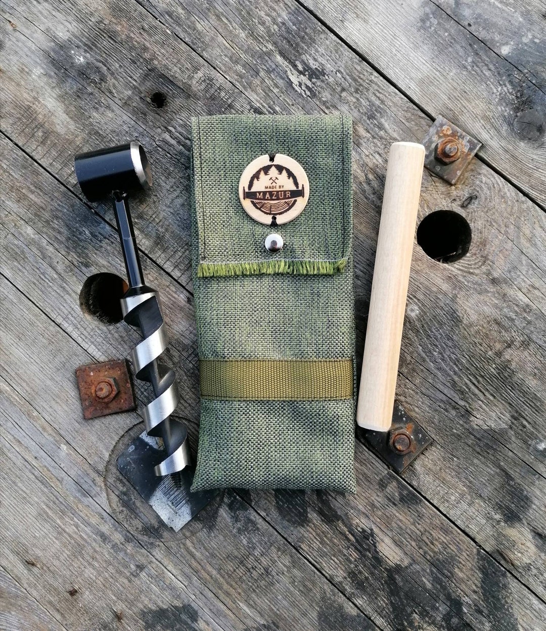 Bushcraft Scotch Eye Auger Hand Drill, Primitive Woodworking Tool for ...