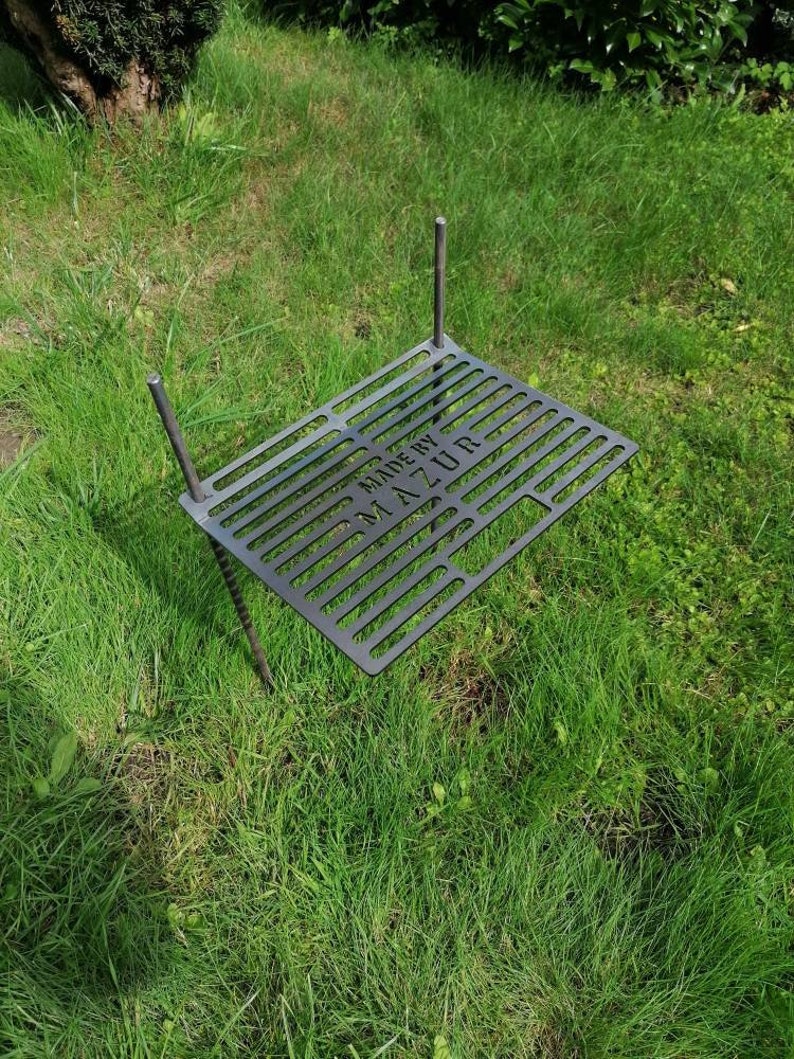 Metal Campfire Cooking Grill Bushcraft Survival Fire Pit Outdoor ...