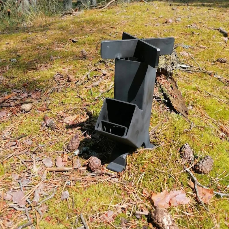 Rocket Stove Grill Bbq Bushcraft Survival Outdoor Cooking Fire - Etsy