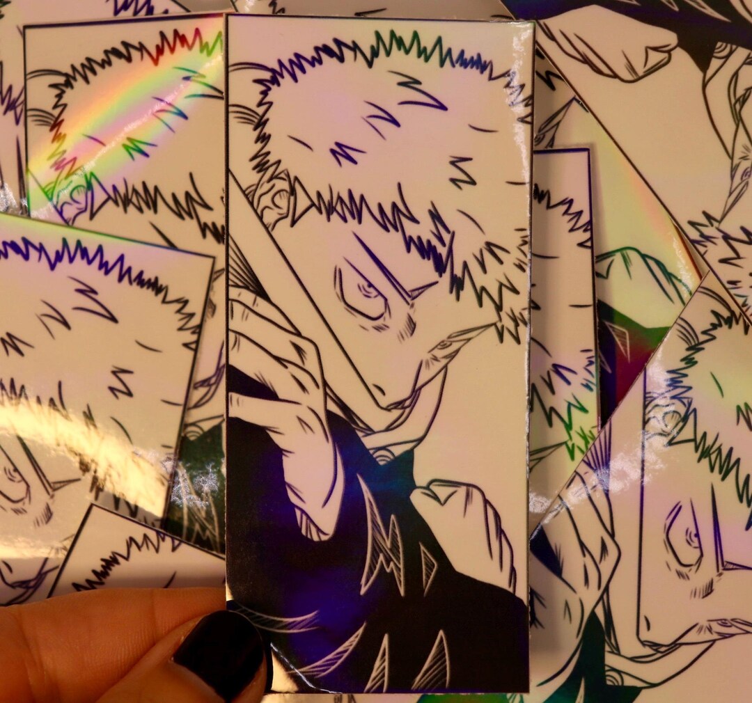 Holographic Vinyl Stickers: JJK Young Sorcerer Manga Panel Redraw - Etsy