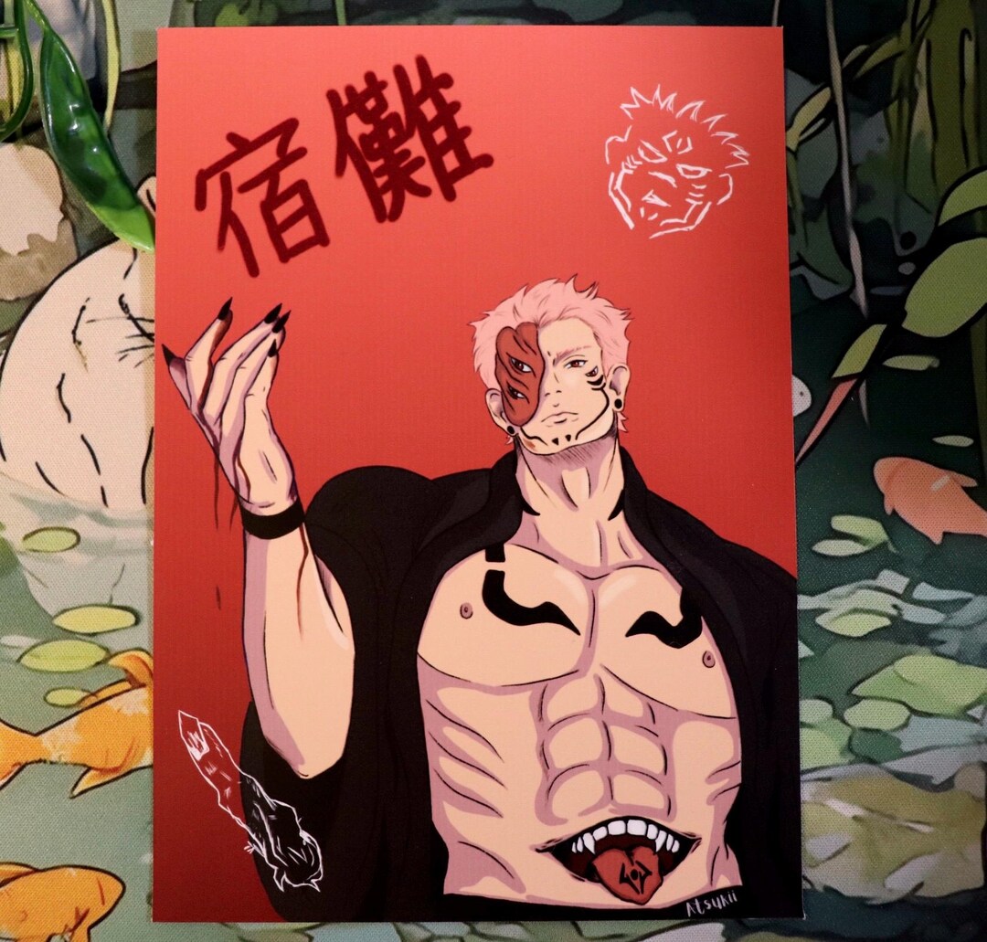 LIMITED Art Print in Red: JJK Jujutsu Anime Manga King of Curses - Etsy