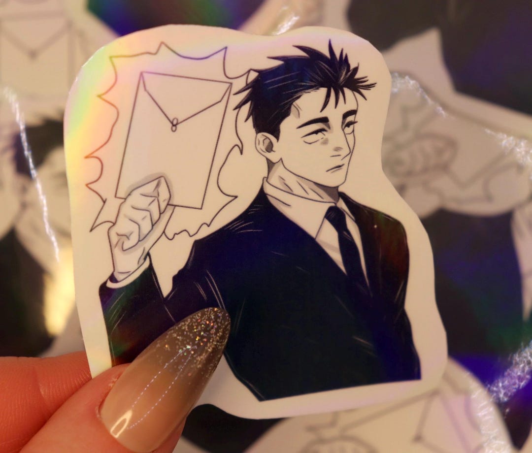 Holographic Vinyl Stickers: Jujutsu JJK Anime Manga Tired Lawyer - Etsy