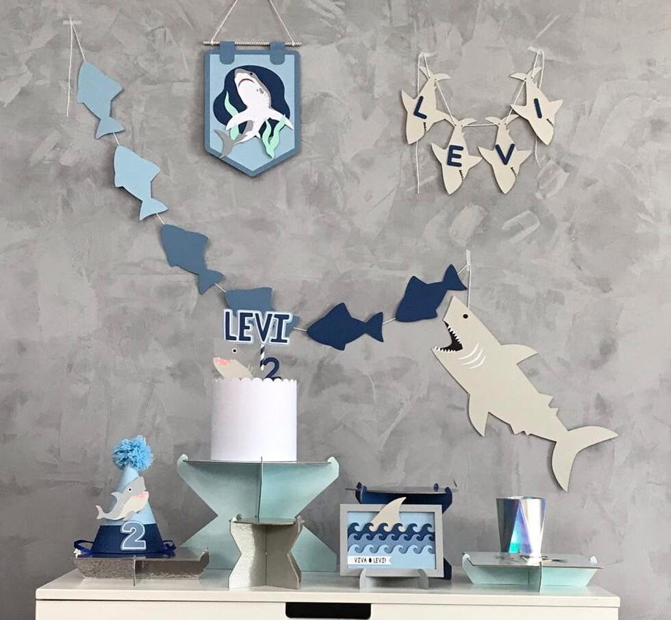 Shark Party Kit Shark Party Decor Shark Birthday Kit Kids - Etsy