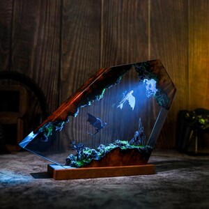 Flying Toothless & Light Fury Lamp, HTTYD How to Train Your Dragon ...