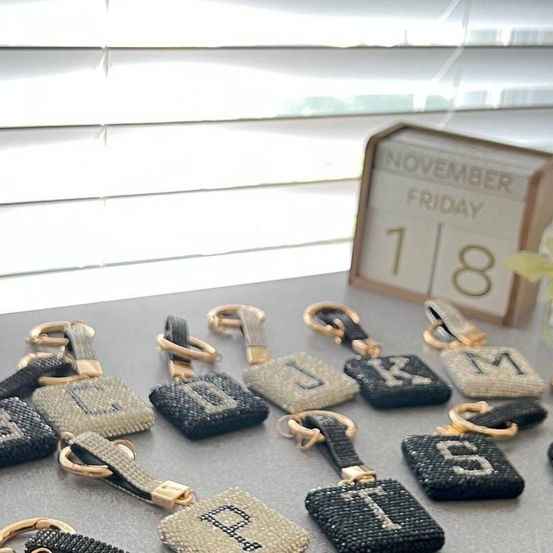 Initial Keychain - Etsy