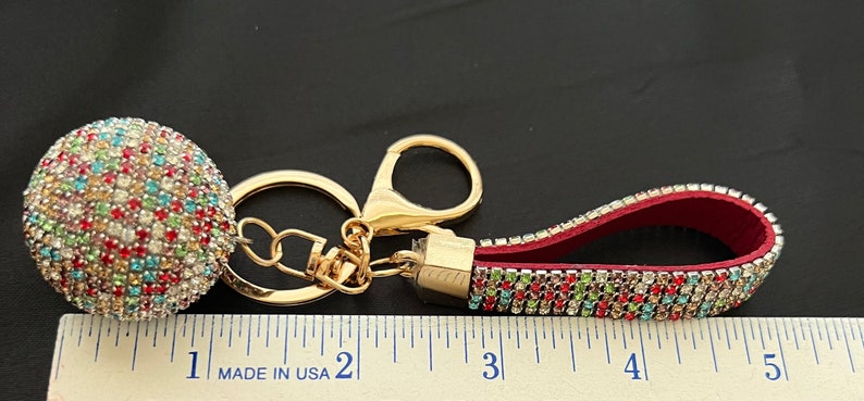 Rhinestone Ball Keychain Bling Keychain Christmas Gift - Etsy