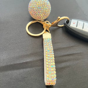 Rhinestone Ball Keychain Bling Keychain Christmas Gift - Etsy