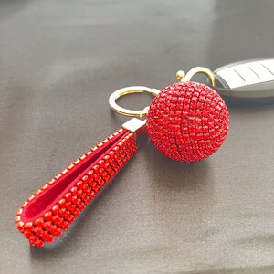 Rhinestone Ball Keychain Bling Keychain Christmas Gift - Etsy