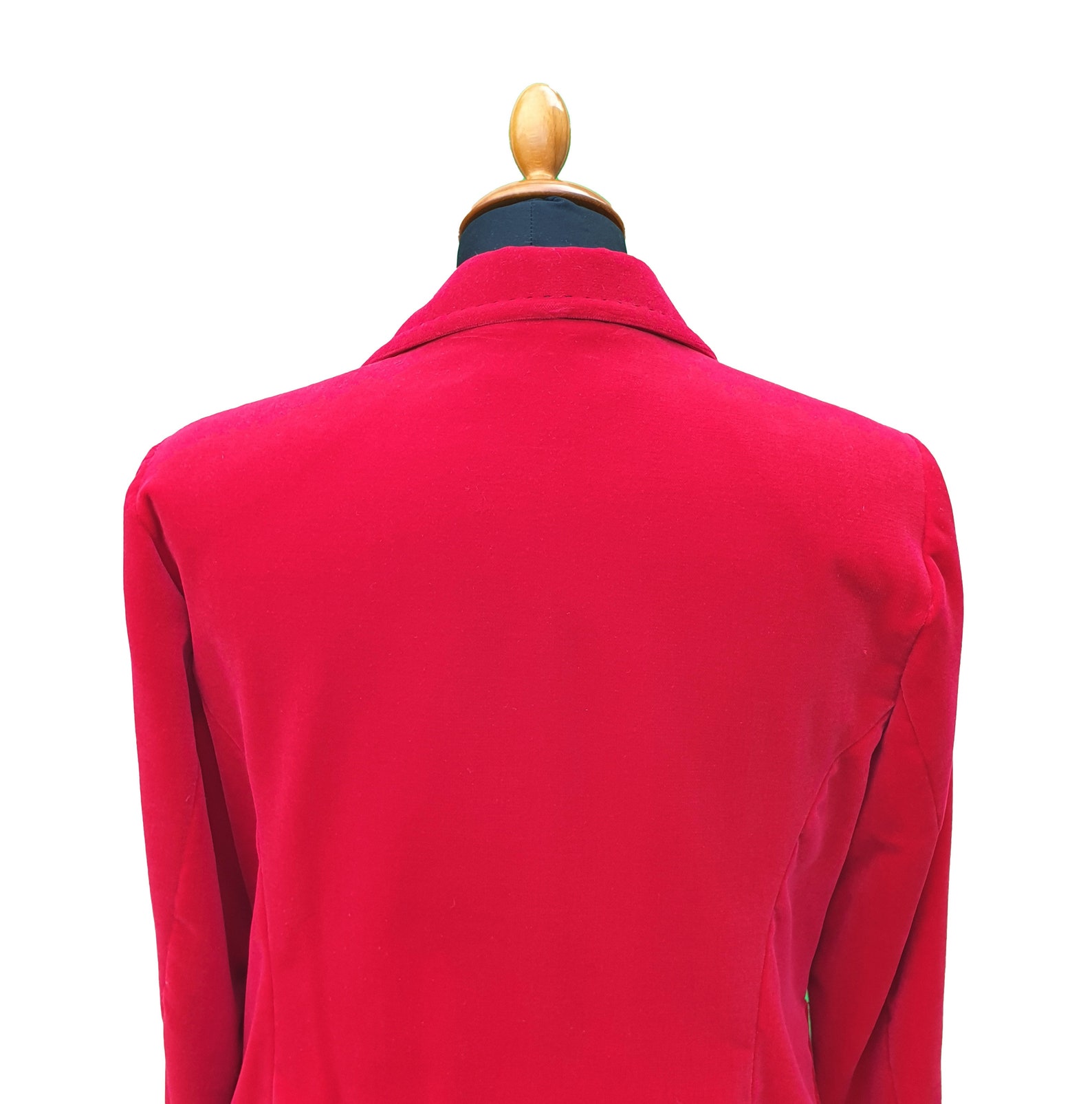 Woman's Two Piece Red Velvet Costume Red Velvet Jacket and Skirt ...