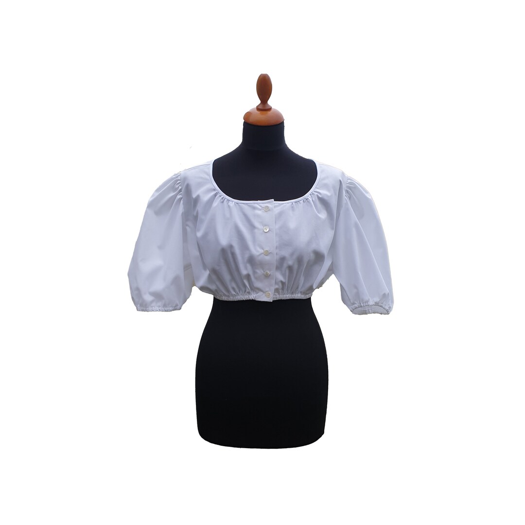 White Pure Cotton Bolero Style Blouse | White Bolero Style Shirt ...